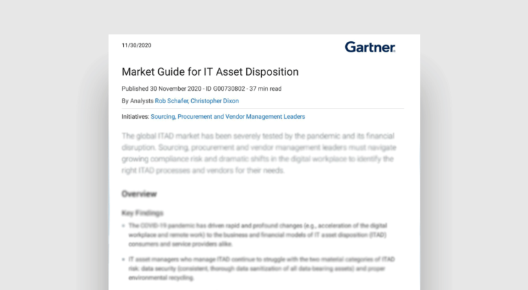 Get Gartner Market Guide for ITAD